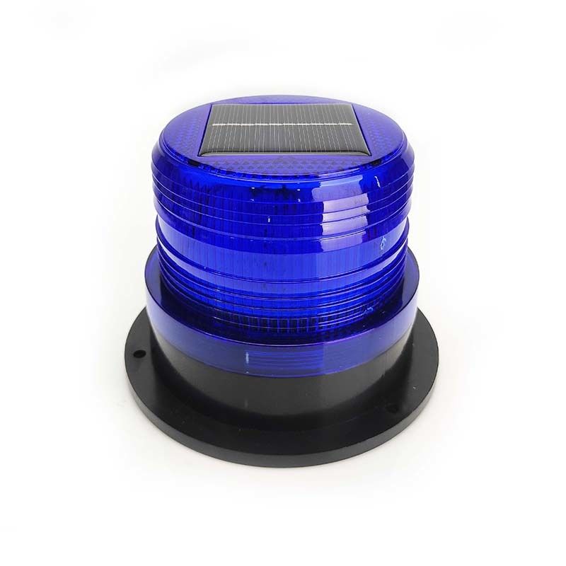 Solar DC 10-110V LED Rotary Flashing Strobe Blue Warning Light Flashing ...