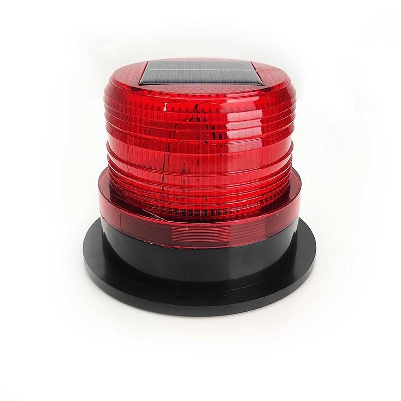 Solar DC 10-110V LED Rotary Flashing Strobe Red Warning Light Flashing ...